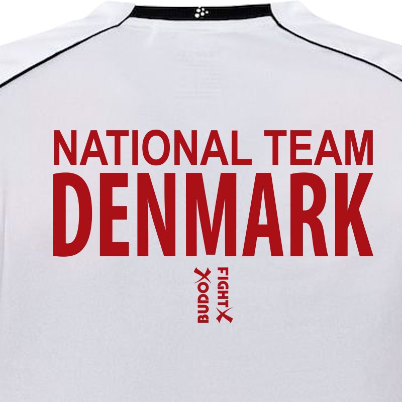 National Team Denmark ryg - rød - Tryk - BUDOXPERTEN