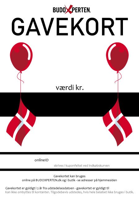 Gavekort - print selv - GAVEKORT - BUDOXPERTEN